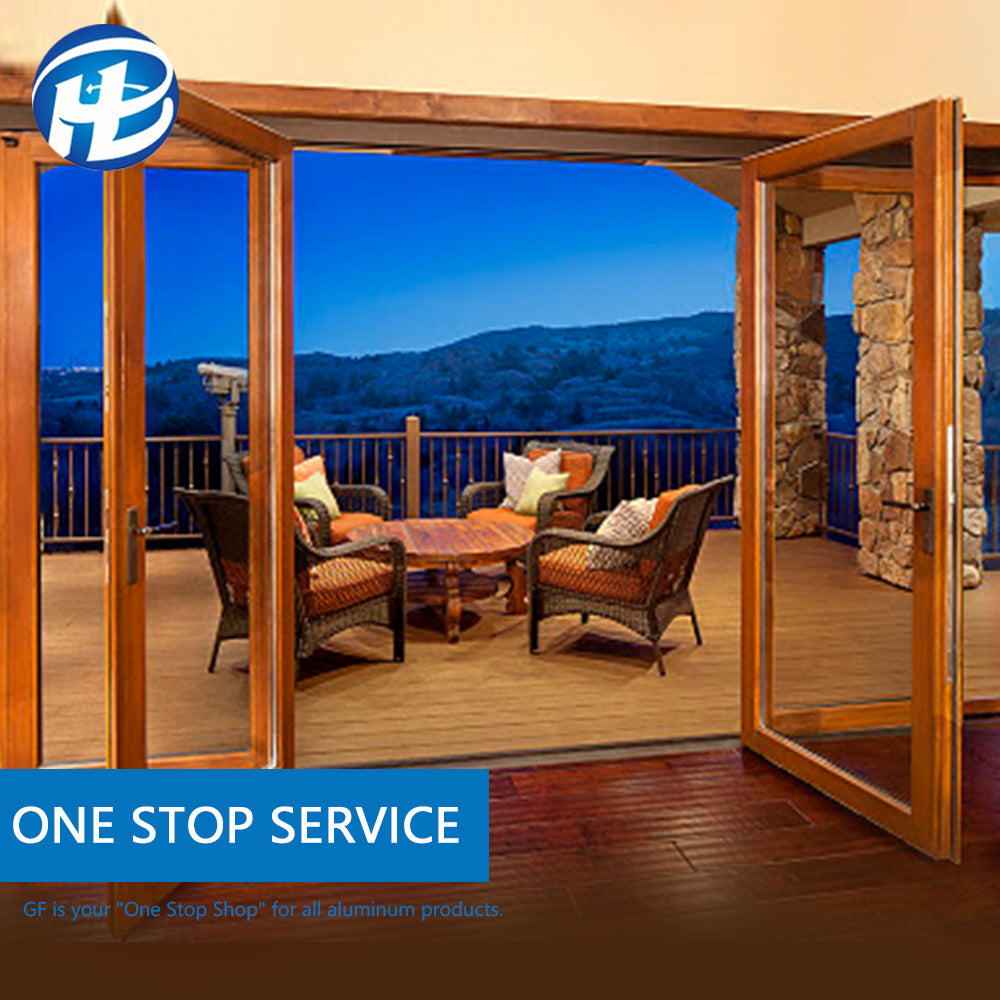 aluminium glass folding bellows door for residential and hotel bifold ...