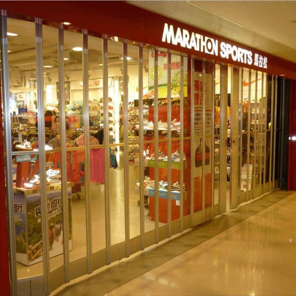 commercial aluminum full view glass roll up doors polycarbonate foldin ...