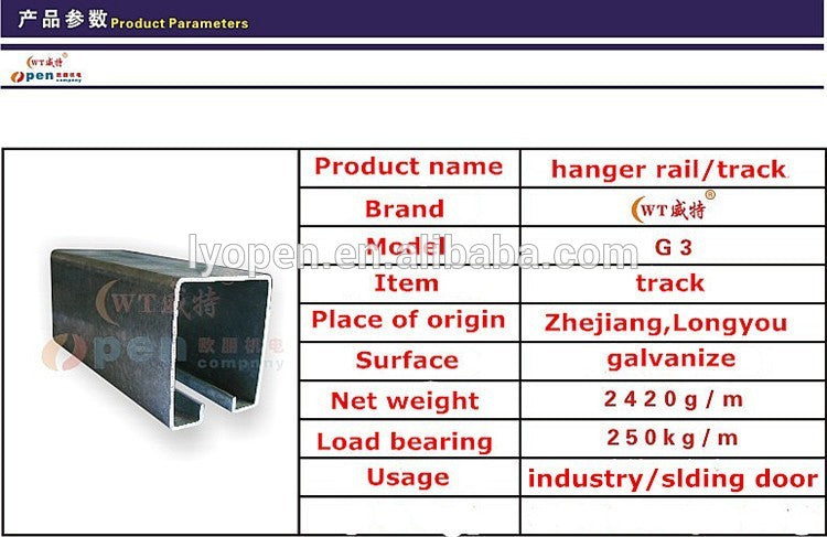 galvanized steel industrial sliding door track on China WDMA – CHINA WDMA