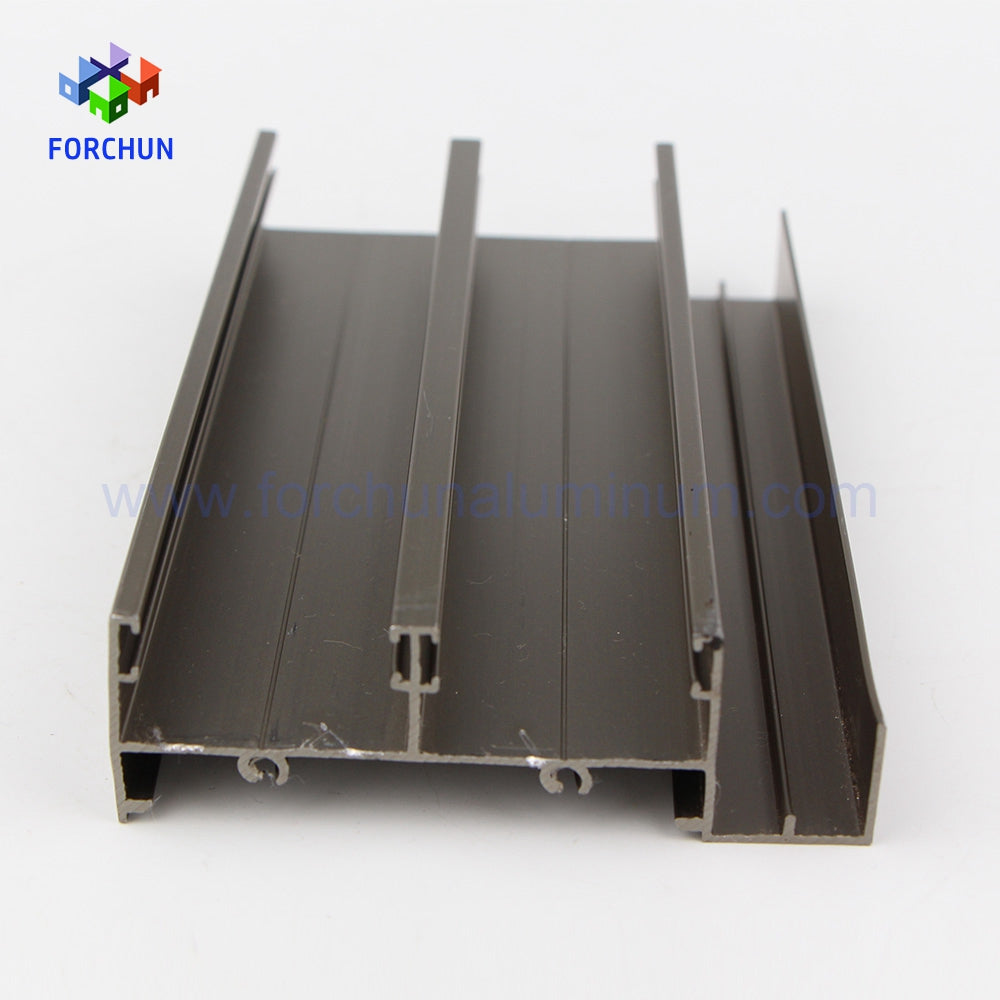 glass door aluminium extruded extrusions/ sliding windows doors T trac ...