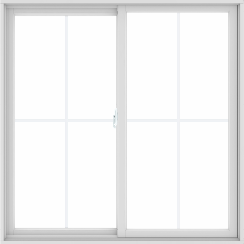 WDMA 60X60 (59.5 x 59.5 inch) White uPVC/Vinyl Sliding Window without ...