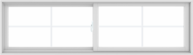 WDMA 84X24 (83.5 x 23.5 inch) White uPVC/Vinyl Sliding Window without ...