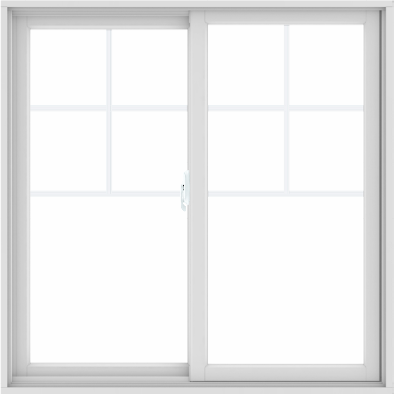 WDMA 46X46 (45 x 45 inch) White uPVC/Vinyl Sliding Window without Grid ...