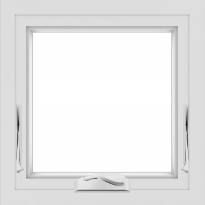WDMA 24x24 (23.5 x 23.5 inch) White uPVC/Vinyl Crank out Awning Window ...
