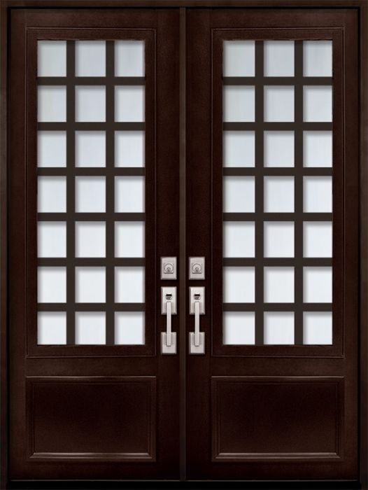 WDMA 72x96 Door (6ft by 8ft) Exterior 96in Cube 3/4 Lite Double Contem ...