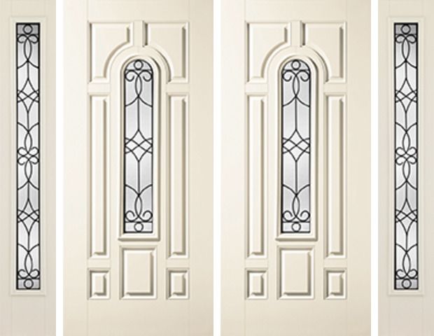 WDMA 88x80 Door (7ft4in by 6ft8in) Exterior Smooth Salinas Center Arch ...