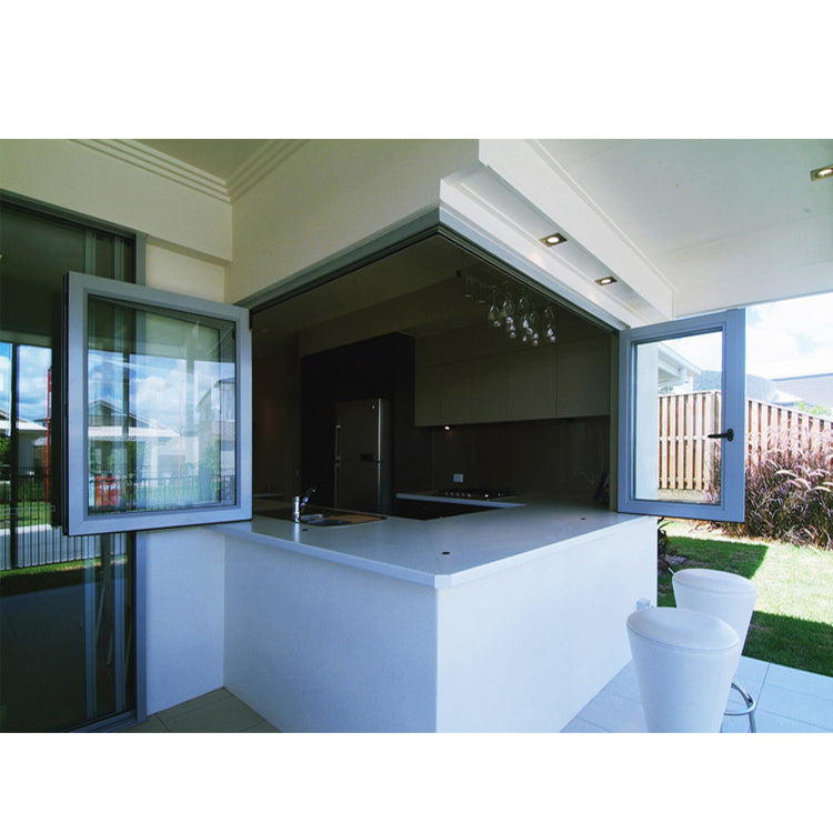 China WDMA Aluminium Bi-Folding Window Double Glazed Collapsible Windo ...