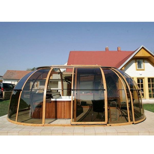 China WDMA Aluminum Retractable Roof Swimming Pool Dome Cover Patio En ...