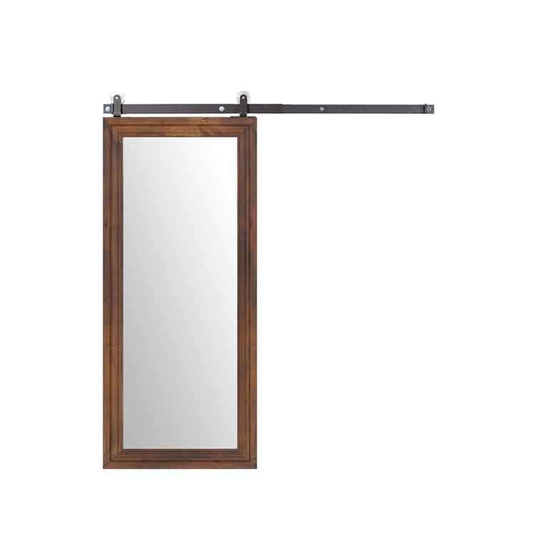 China WDMA Exterior Wood Sliding Barn Door Partition Door With Mirror ...