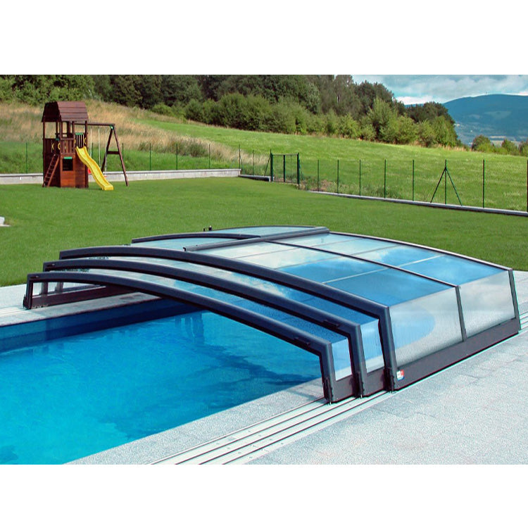 China WDMA Polycarbonate Swimming Pool Cover Sliding Glass Roof Retrac ...